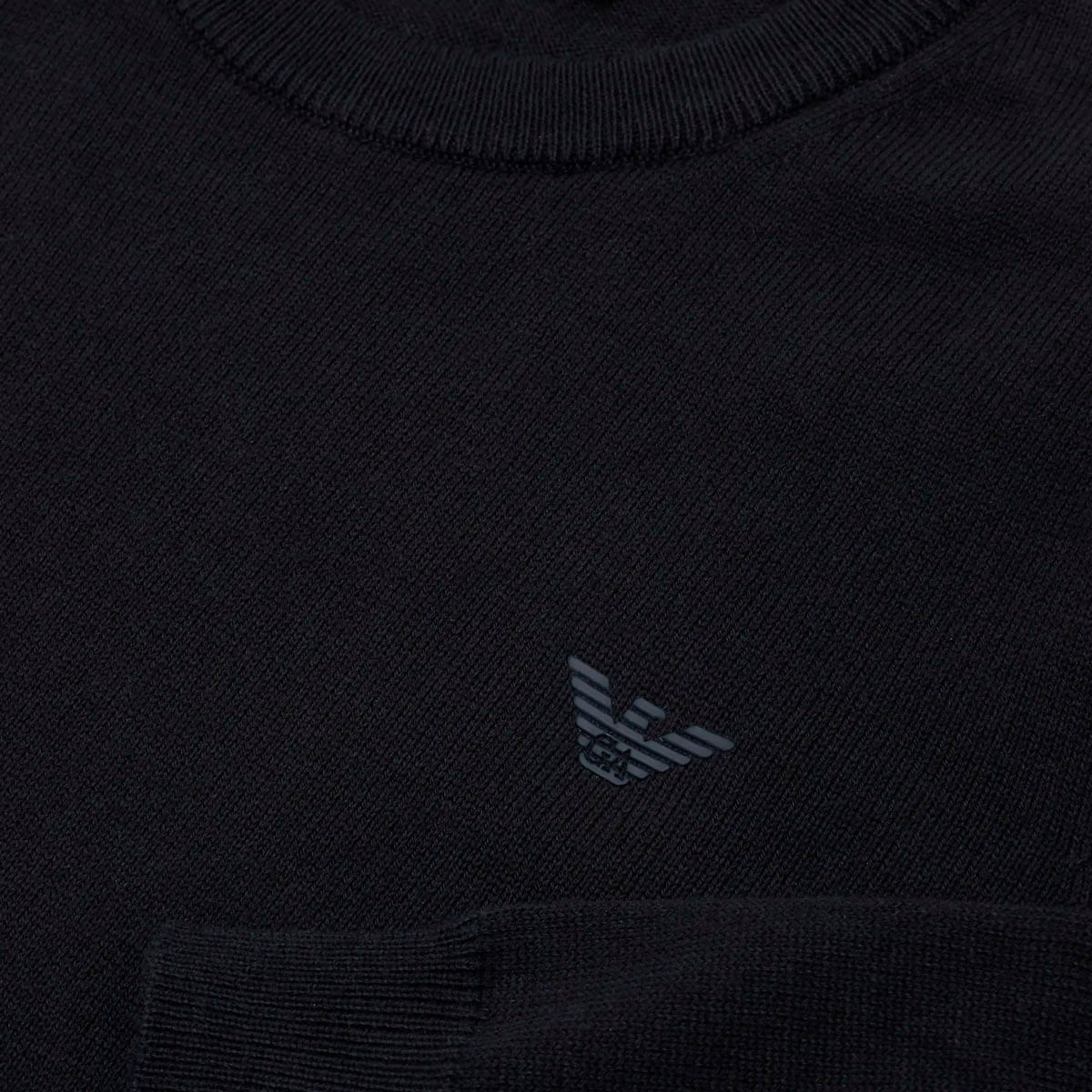 Emporio Armani - Maglione in misto lana con micro aquila da bambino su ...