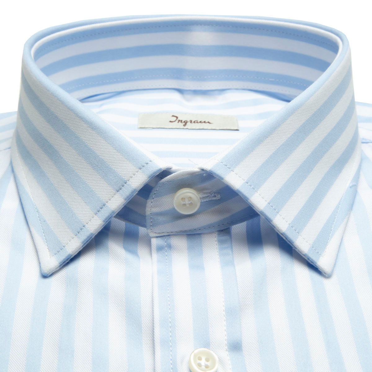 Ingram - Classic Fit light blue striped shirt on Arteni.it