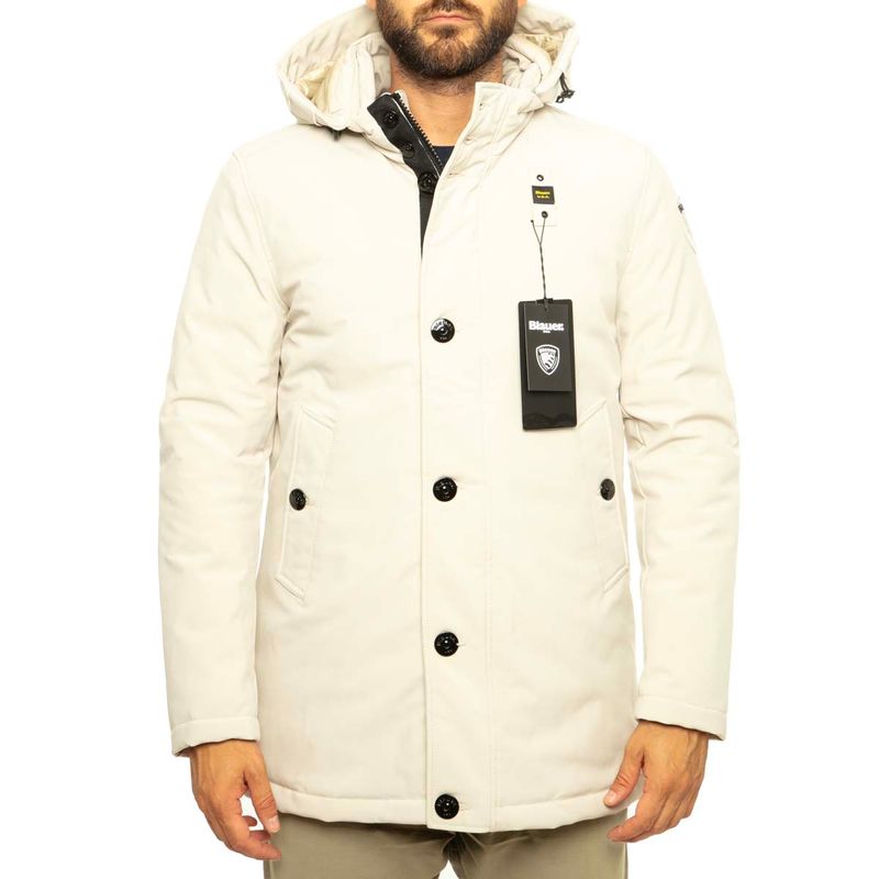 BLAUER USA - Padded winter parka with removable hood on Arteni.it
