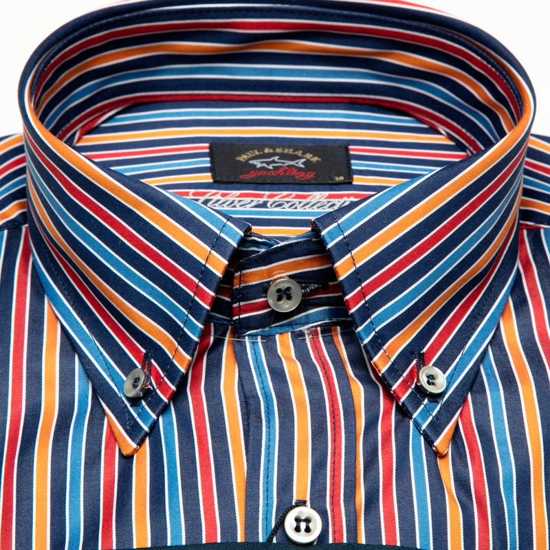 Paul & Shark - Camicia a righe colorate button-down su Arteni.it