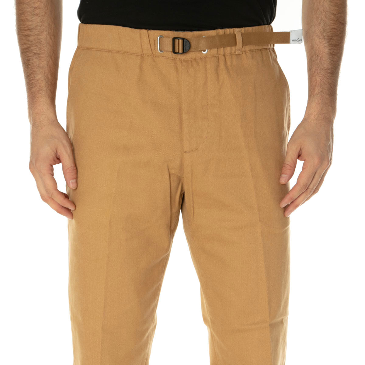 White Sand - Pantalone tinta unita Greg con coulisse su Arteni.it