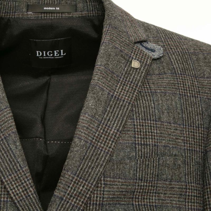 Digel - Ezzo-G gray checked jacket on Arteni.it