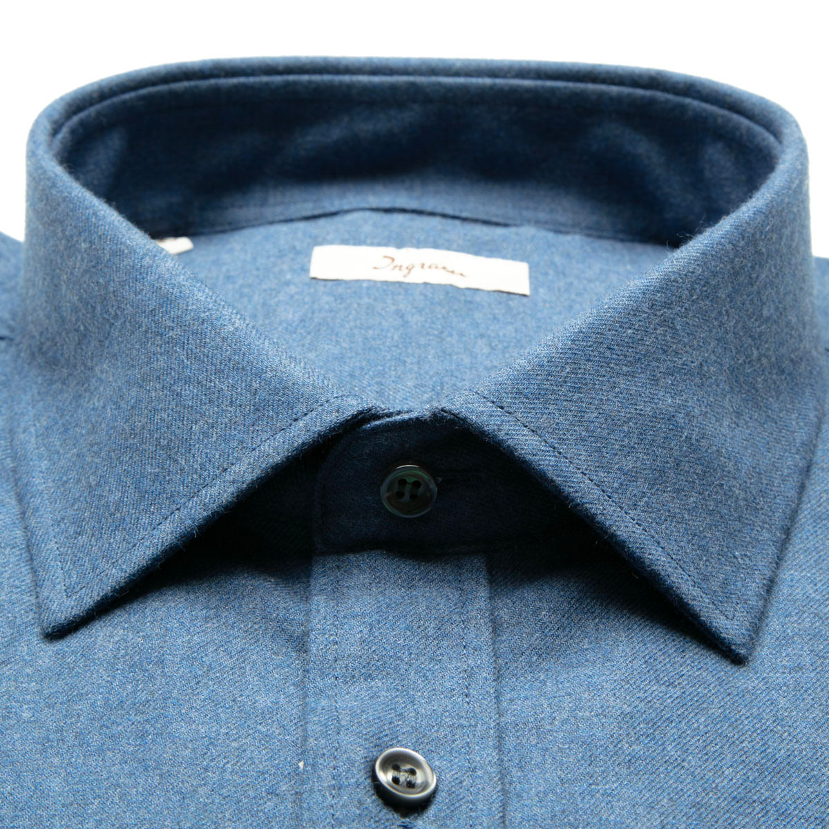 Ingram - Blue cotton flannel shirt on Arteni.it