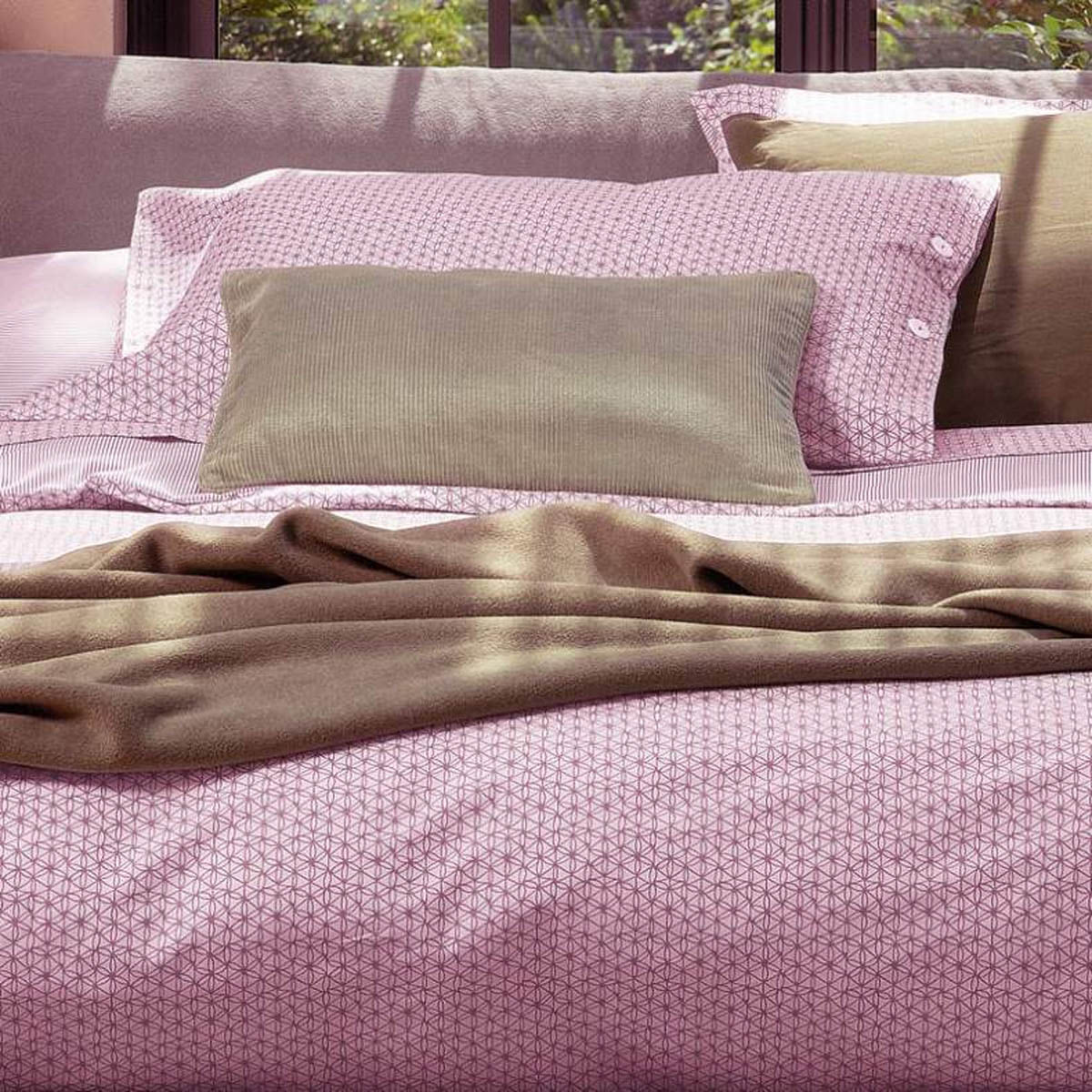 FAZZINI - Parure lenzuola Carlo matrimoniale magnolia su arteni.it