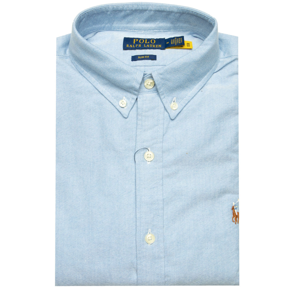 Polo Ralph Lauren - Light blue Slim-Fit Oxford shirt with pony on Arteni.it