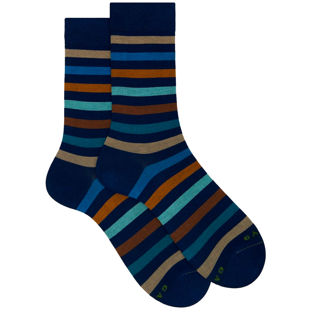 Gallo - Calze a righe colorate in cotone stretch su Arteni.it