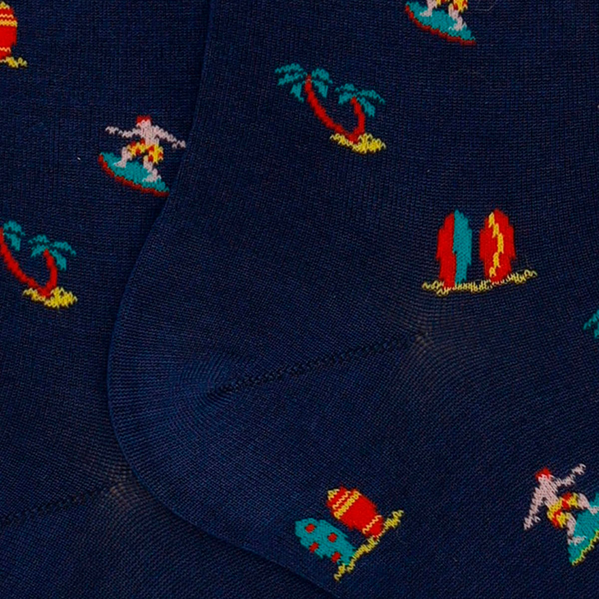 Gallo - Calzini stampa surfisti in cotone su Arteni.it