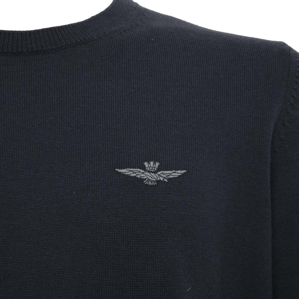 Aeronautica Militare - Maglia girocollo in cotone con aquila su Arteni.it