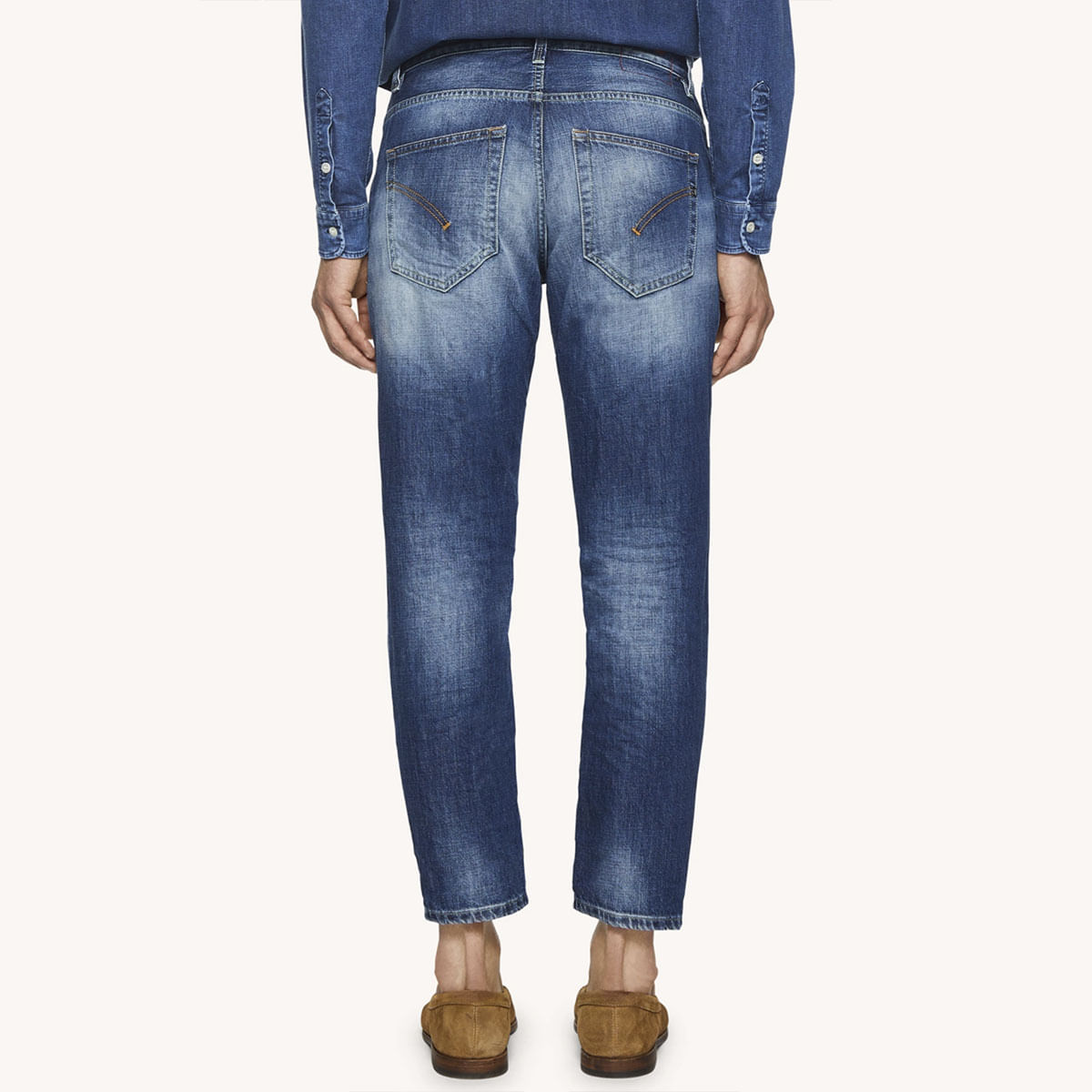 Dondup - Jeans regular fit Icon in denim cimosato su Arteni.it