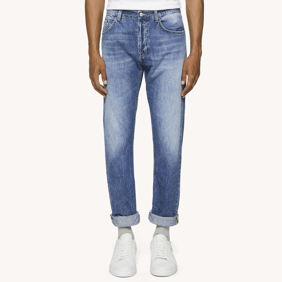 Dondup - Jeans regular fit Icon in denim fisso su Arteni.it