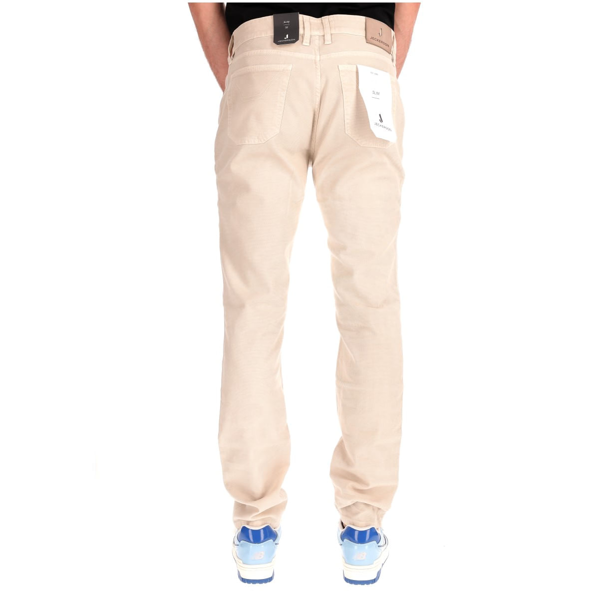 Jeckerson - Pantalone John con microtrama Beige su Arteni Shop