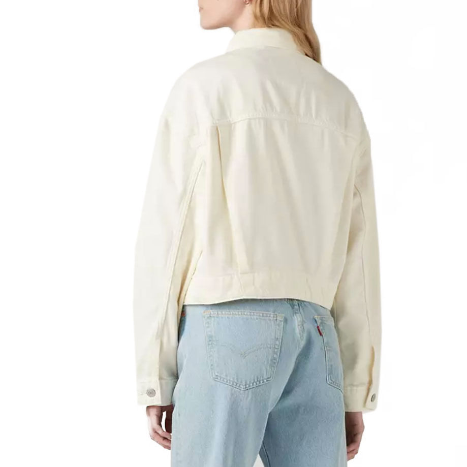 Levi's - Giacca bianca trucker in denim su Arteni.it