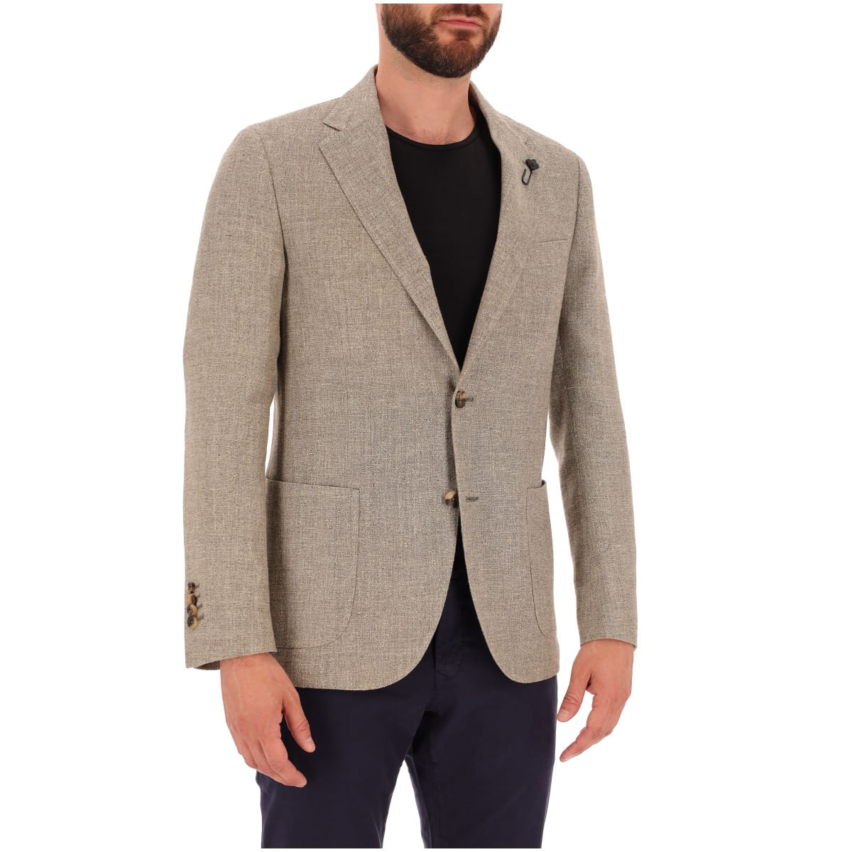 Lardini - Beige wool and linen jacket on Arteni.it