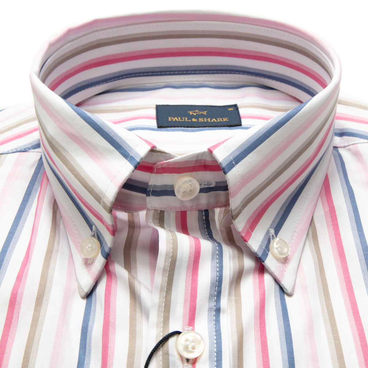 Paul&Shark - Camicia a righe colorate in cotone su Arteni.it