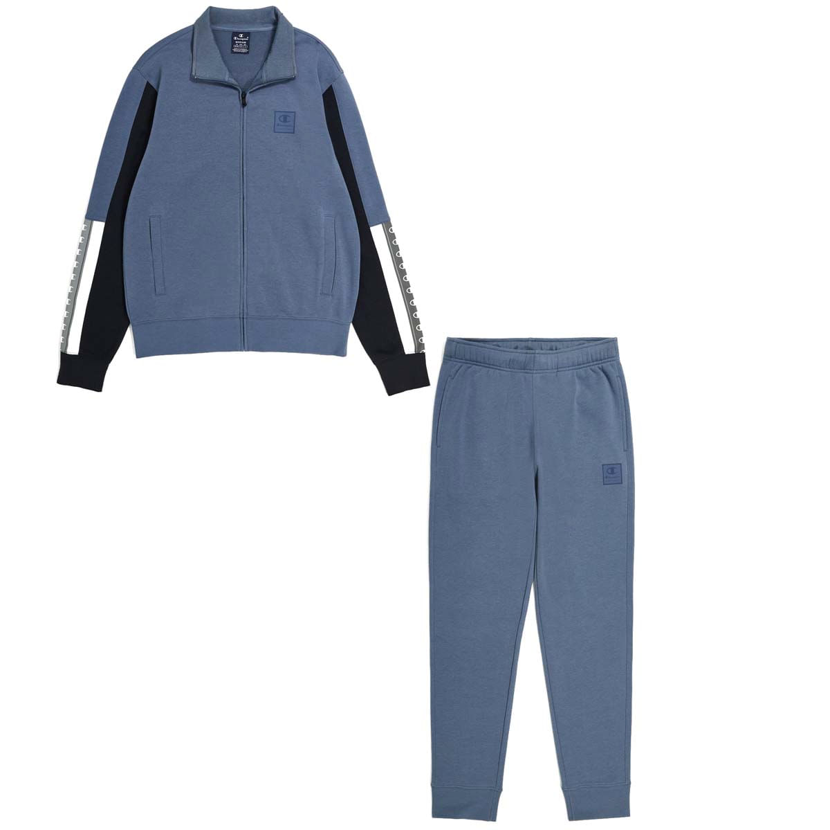 Champion - Light blue tracksuit with zip closure on Arteni.it