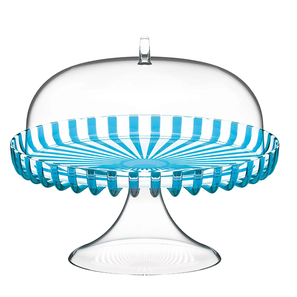 Guzzini - Cake stand with bell in turtleneck blue on Arteni.it