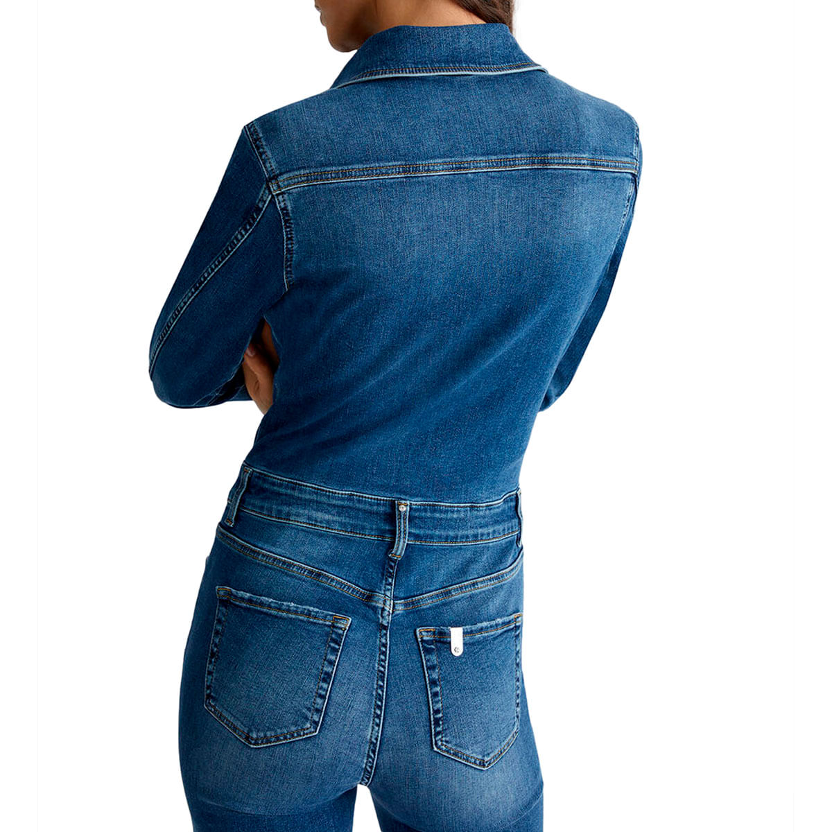 Liu-Jo - Denim Long Sleeve Overalls on Arteni.it