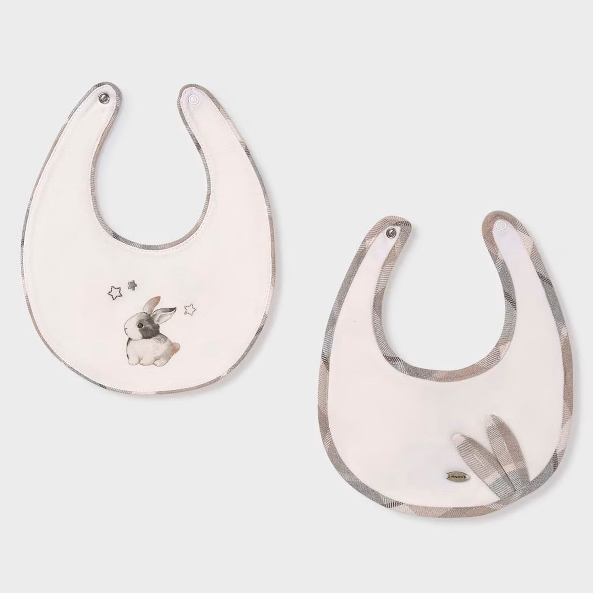 Mayoral - Set of 2 Baby Bibs with Rabbits on Arteni.it