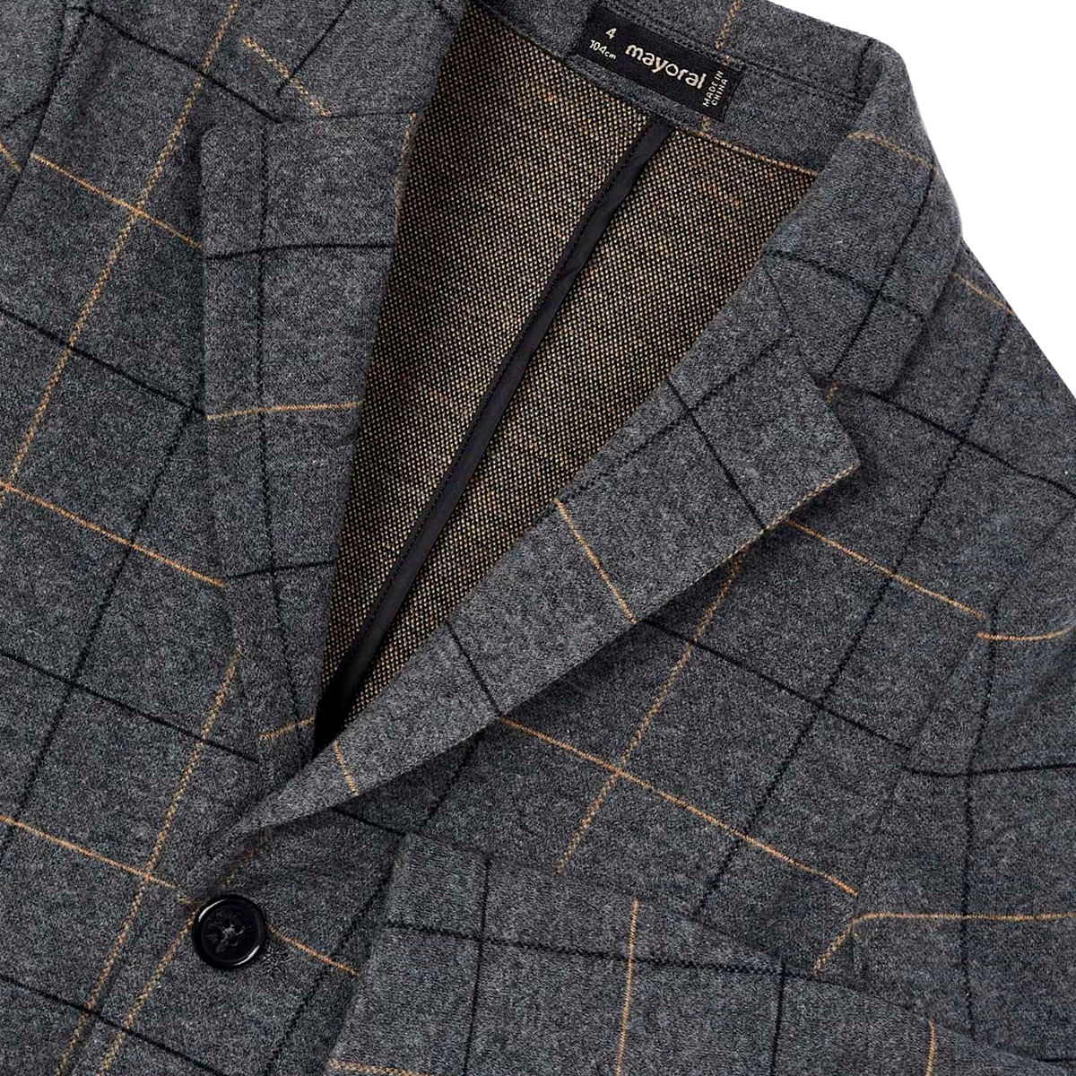 MAYORAL - Grey checked children's elegant jacket on arteni.it