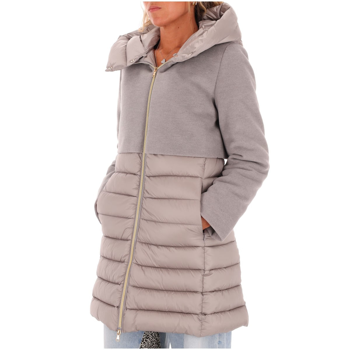 Emme Marella - Tonfo grey padded jacket on Arteni.it