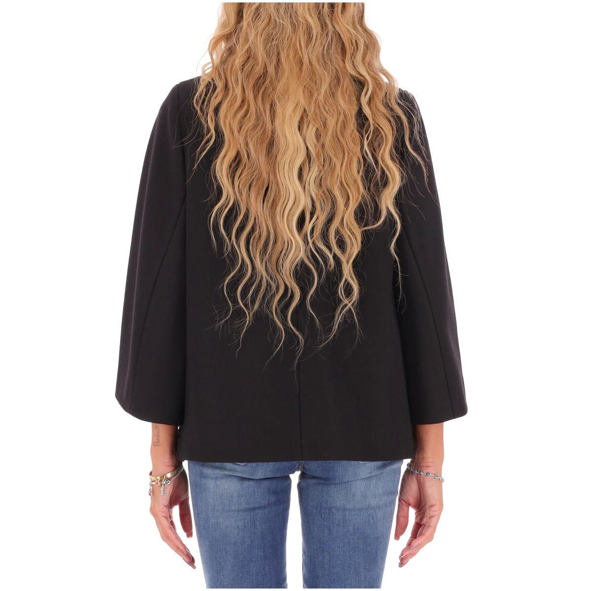 Fay - Black wool cape on Arteni.it