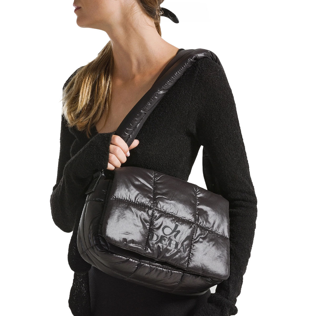 Deha - Glossy Quilted Shoulder Bag on Arteni.it