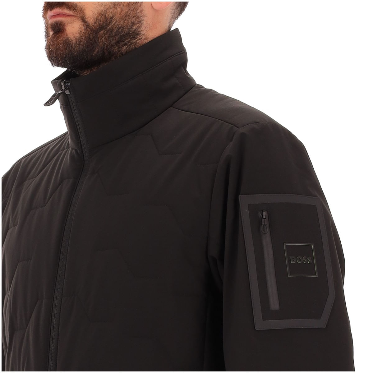 Boss - Lightweight Hexagon Quilted Down Jacket on Arteni.it