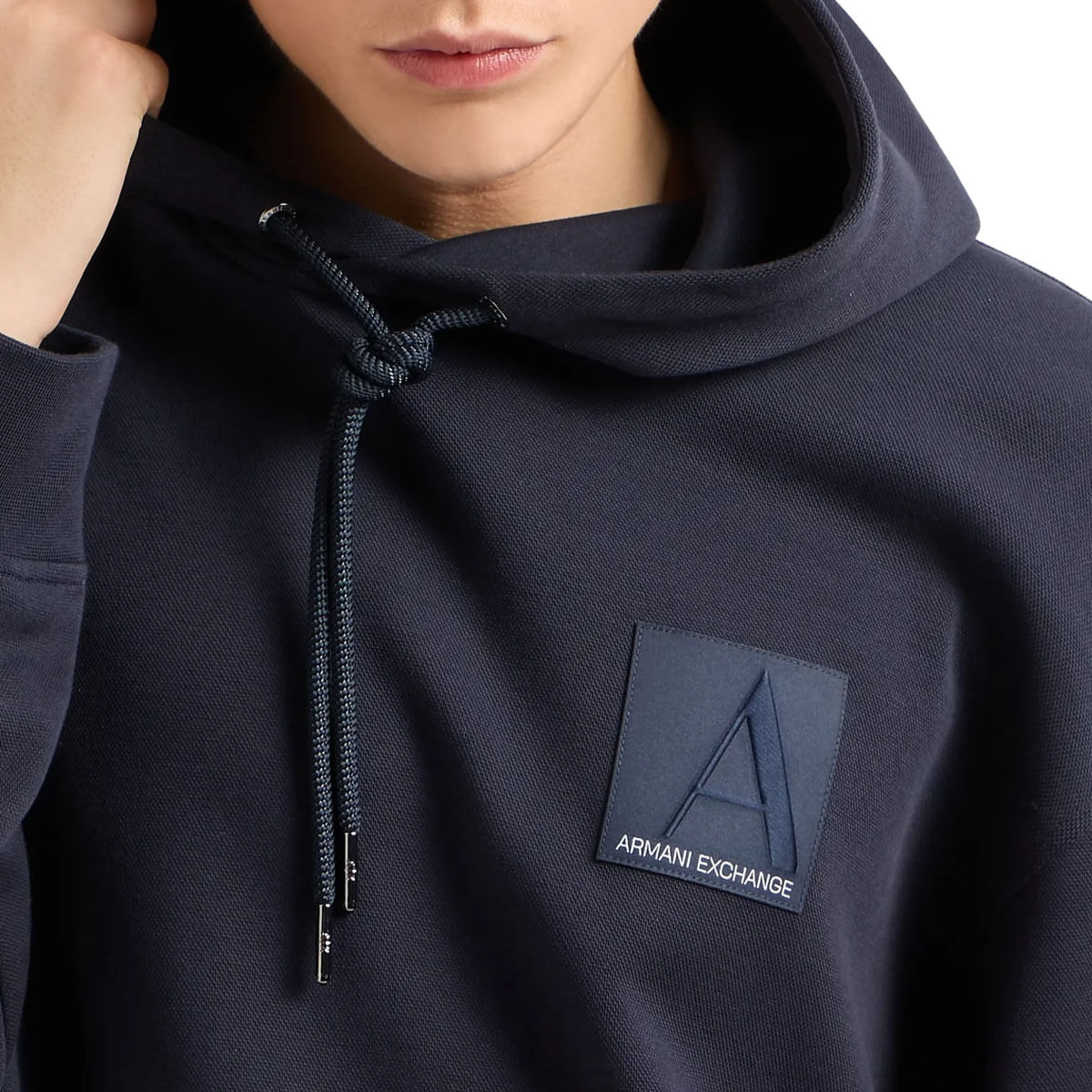 Armani Exchange - Blue Cotton Blend Hoodie on Arteni.it