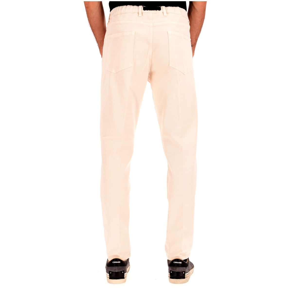 White Sand - Colin Cotton Twill Trousers on Arteni.it