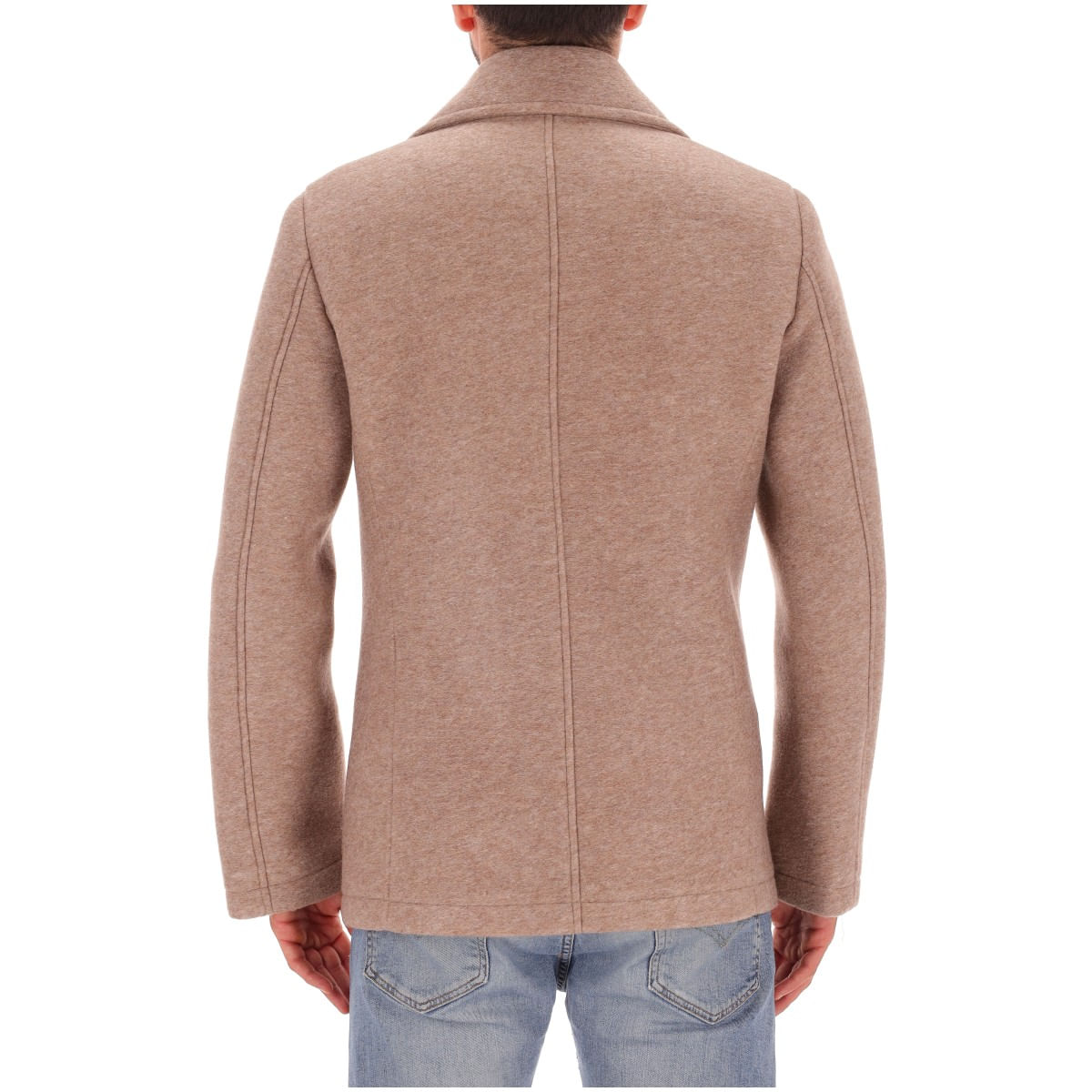 Manuel Ritz - Beige double-breasted wool blend jacket on Arteni.it