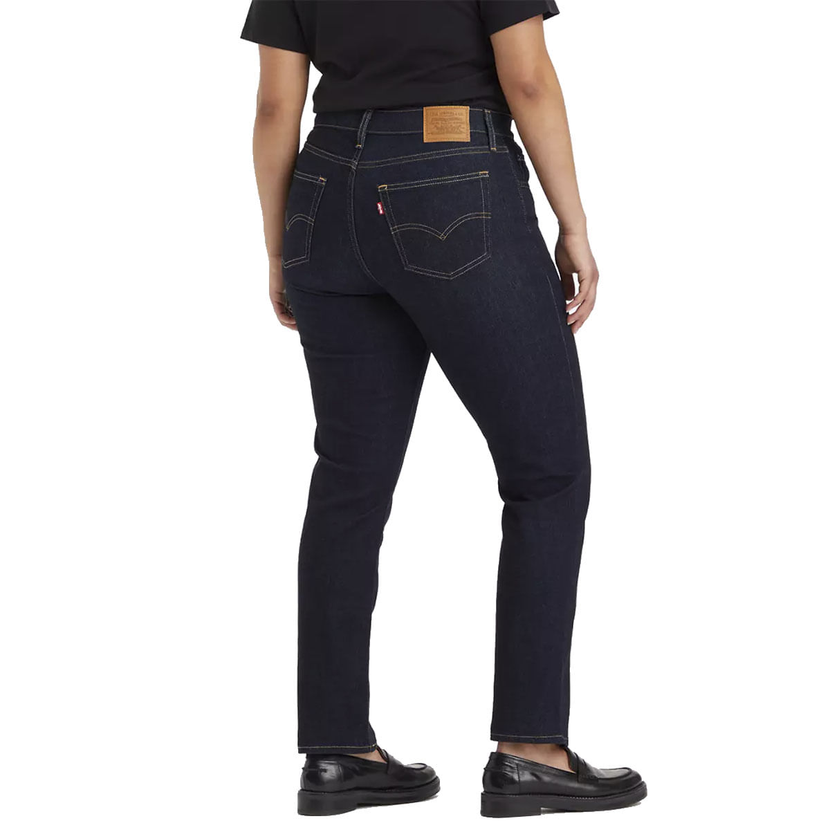 LEVI'S - 724 Dark Blue High Waist Straight Jeans on arteni.it