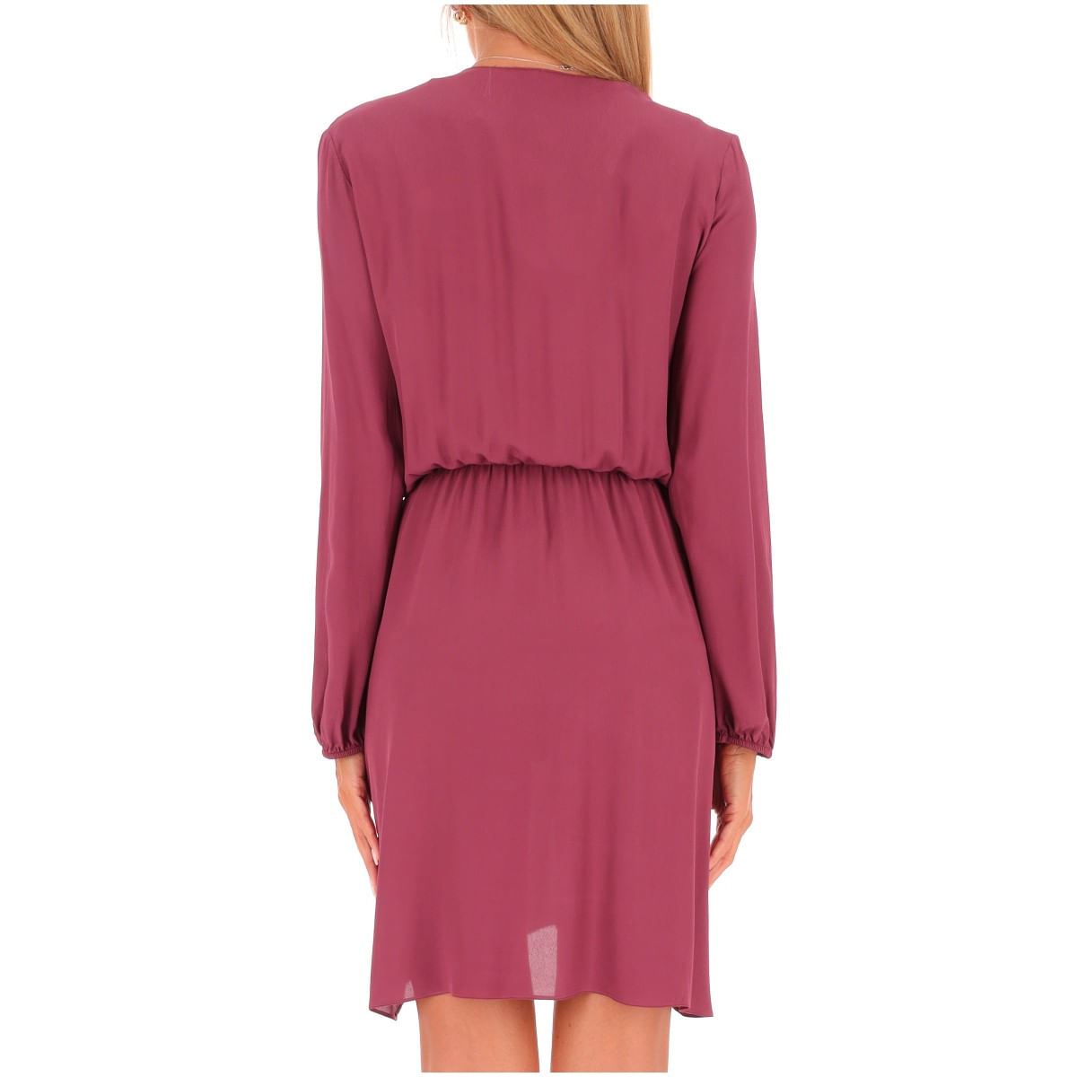 Patrizia Pepe - Mini abito con rouches in viscosa Essential su Arteni.it