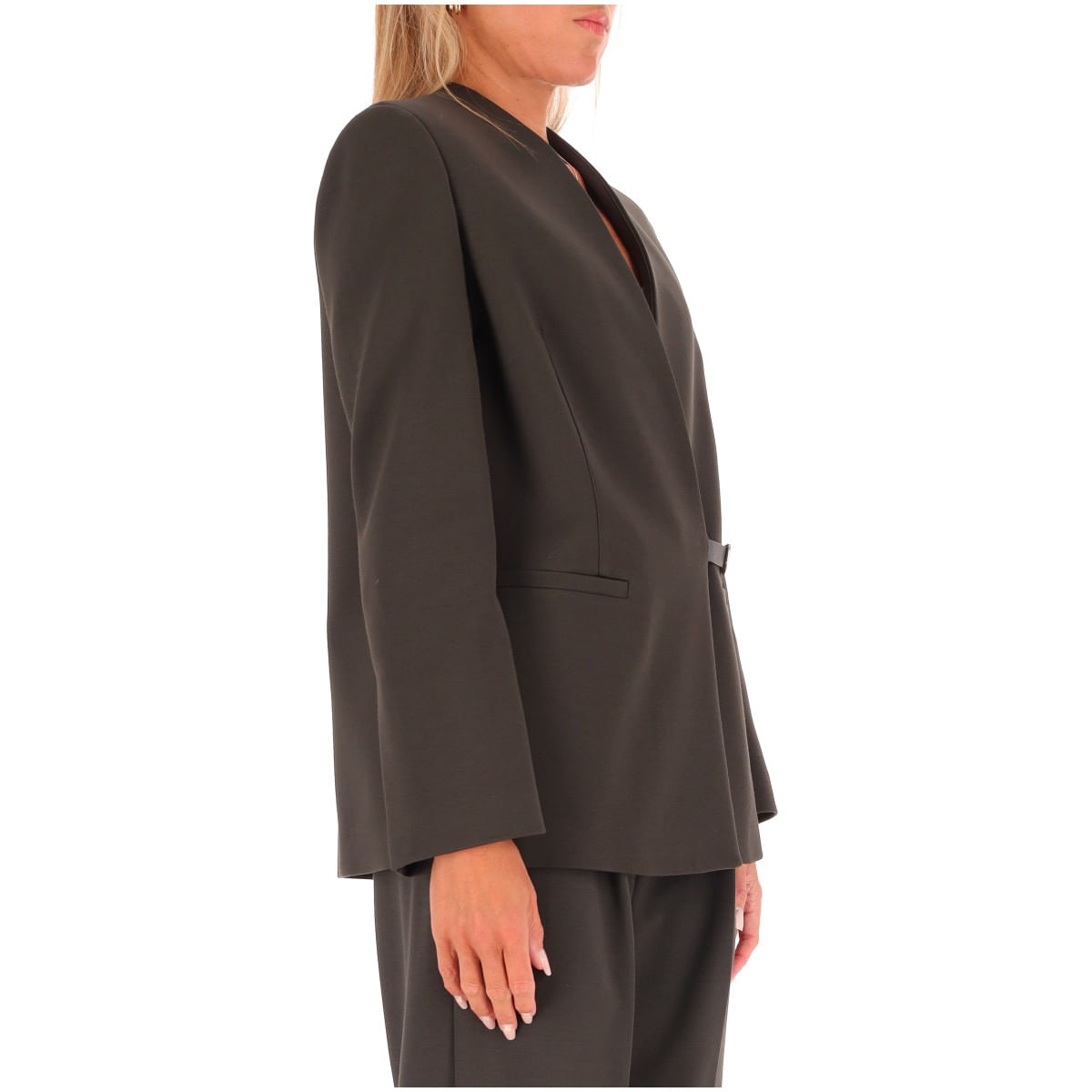 LIVIANA CONTI - Green jacket with side frog on arteni.it