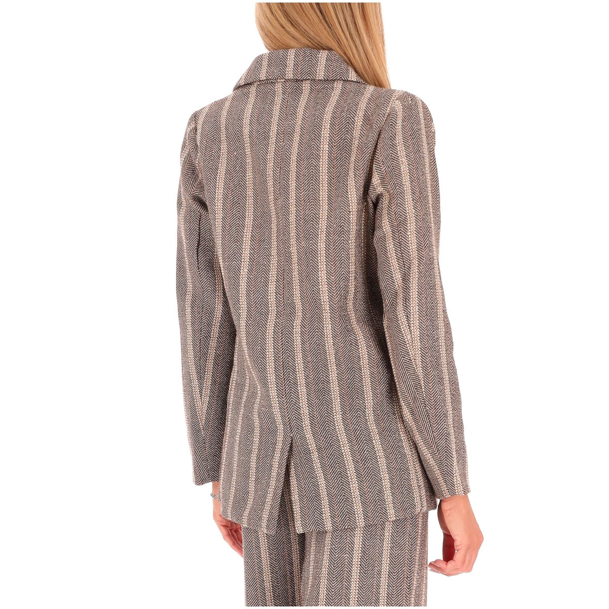 MOLLY BRACKEN - Double-breasted jacket with lurex thread and double ...