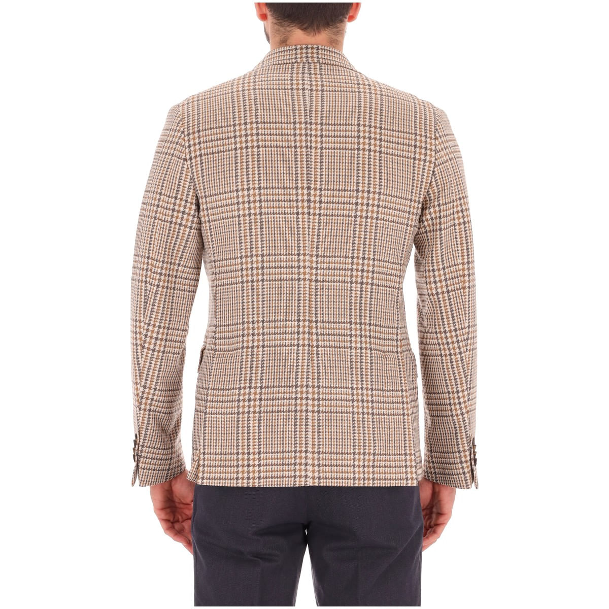 Manuel Ritz - Prince of Wales jacket in wool and cotton blend on Arteni.it