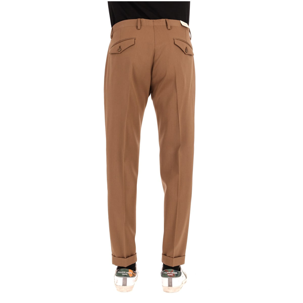 BRIGLIA 1949 - Pantalone Easy color cammello con taglio sartoriale su ...