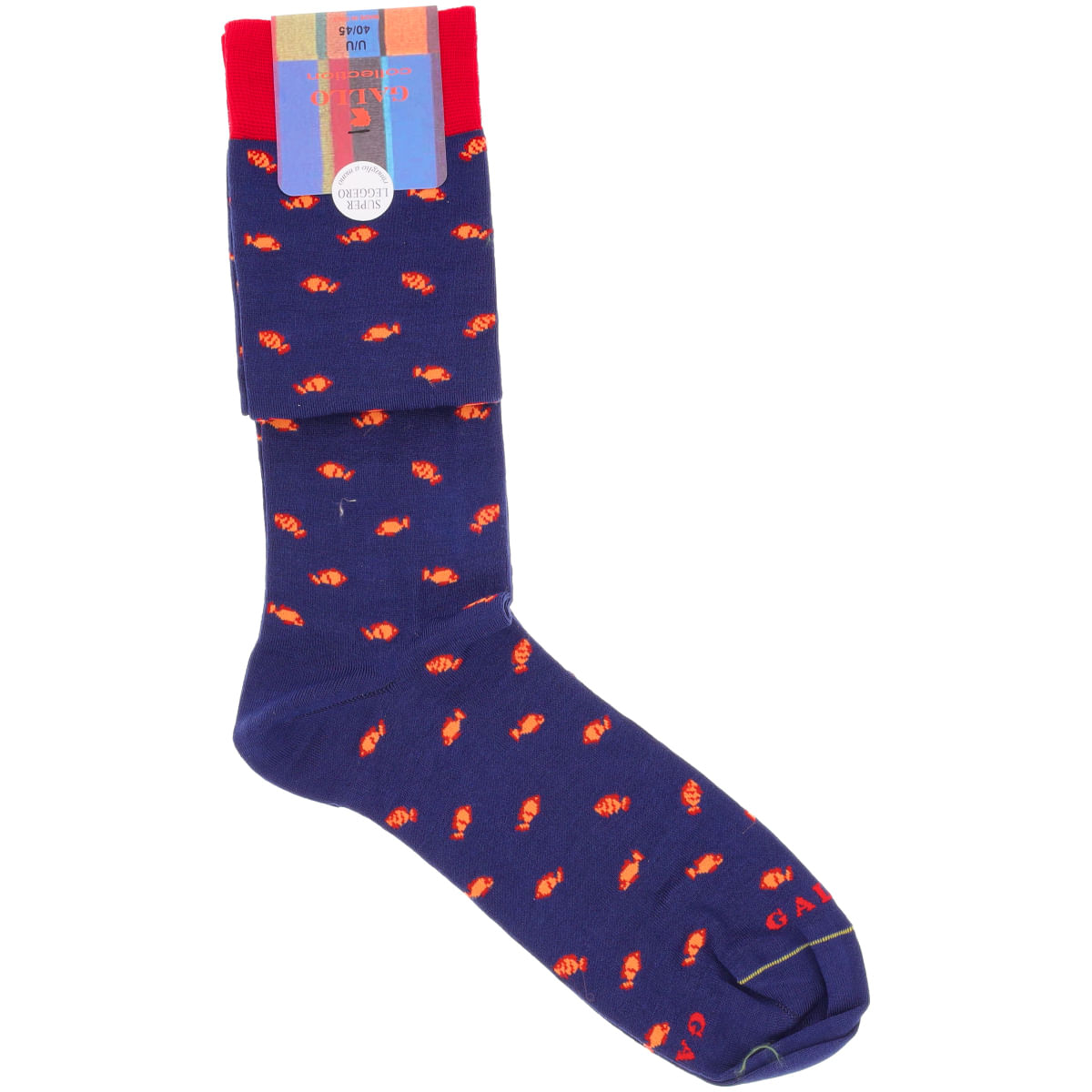 Gallo - Calze in cotone con pesci in cotone su Arteni.it