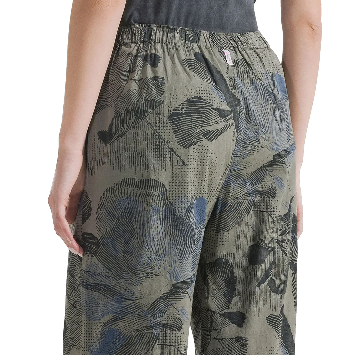 Deha - Pantalone relaxed in popeline stampato su Arteni.it