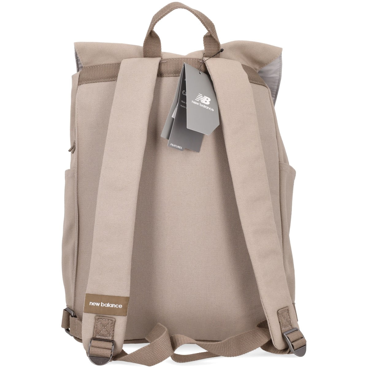 New Balance - Grey Canvas Backpack on Arteni.it