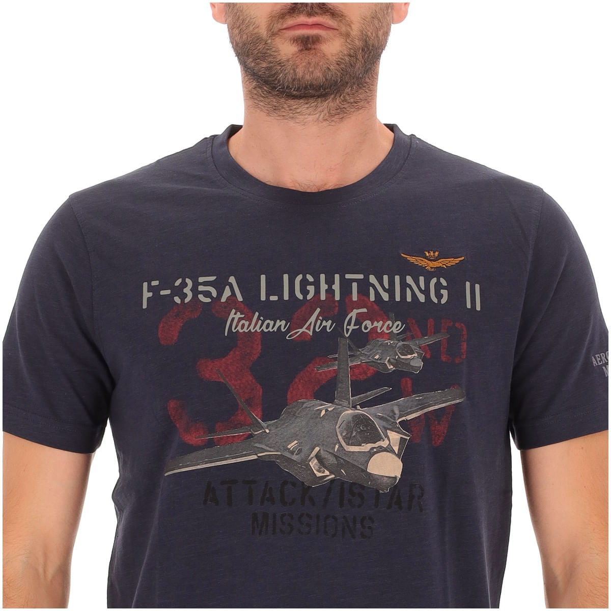 Italian Air Force - F-35 Print T-Shirt on Arteni.it