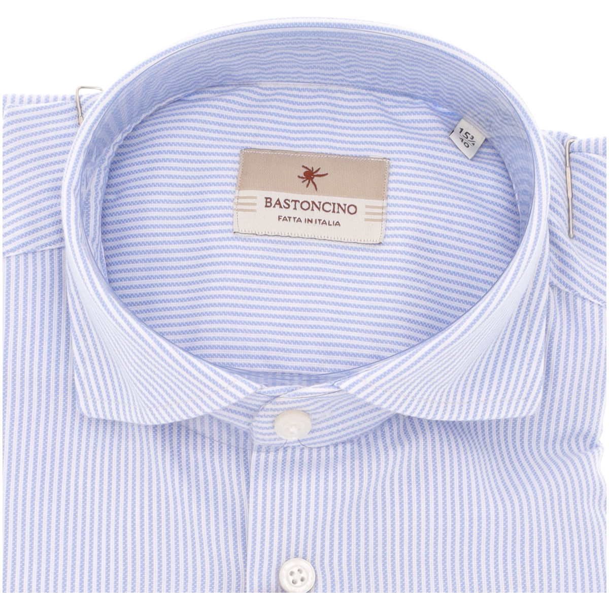 Bastoncino - Simo M/L light blue striped shirt on Arteni.it