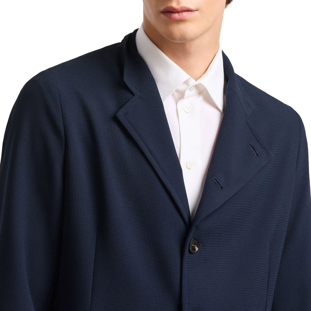 Emporio Armani - Guru Collar Jacket with 3D Pique Effect