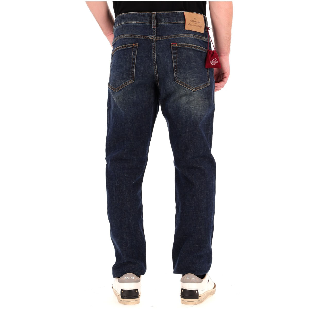 Camouflage - Richard Carrot Fit dark blue jeans on Arteni.it