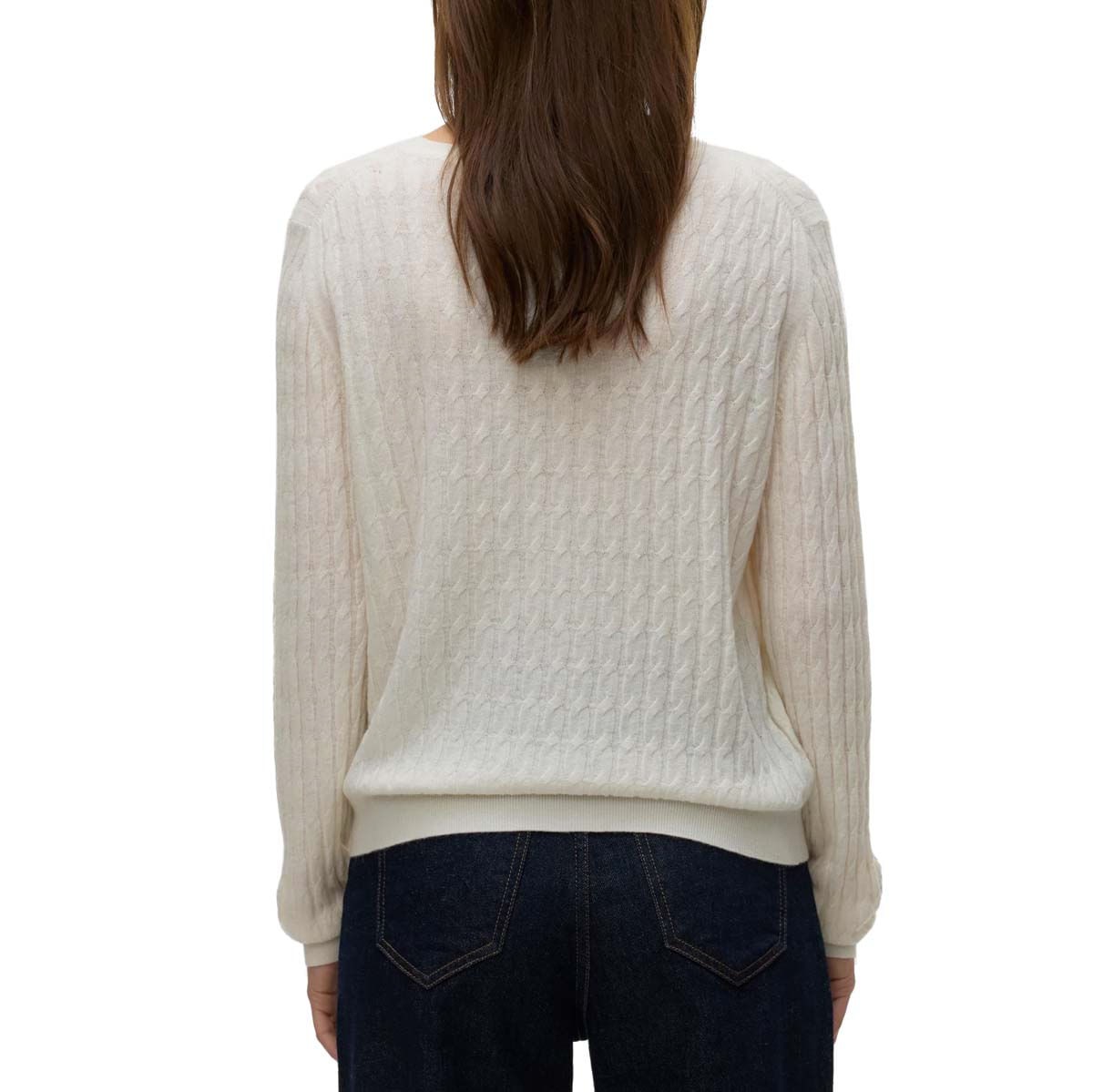 Vero Moda - White Flo braided sweater on Arteni.it