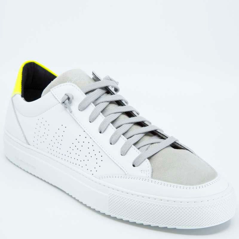 P448 - Soho white sneakers with fluo heel on Arteni.it
