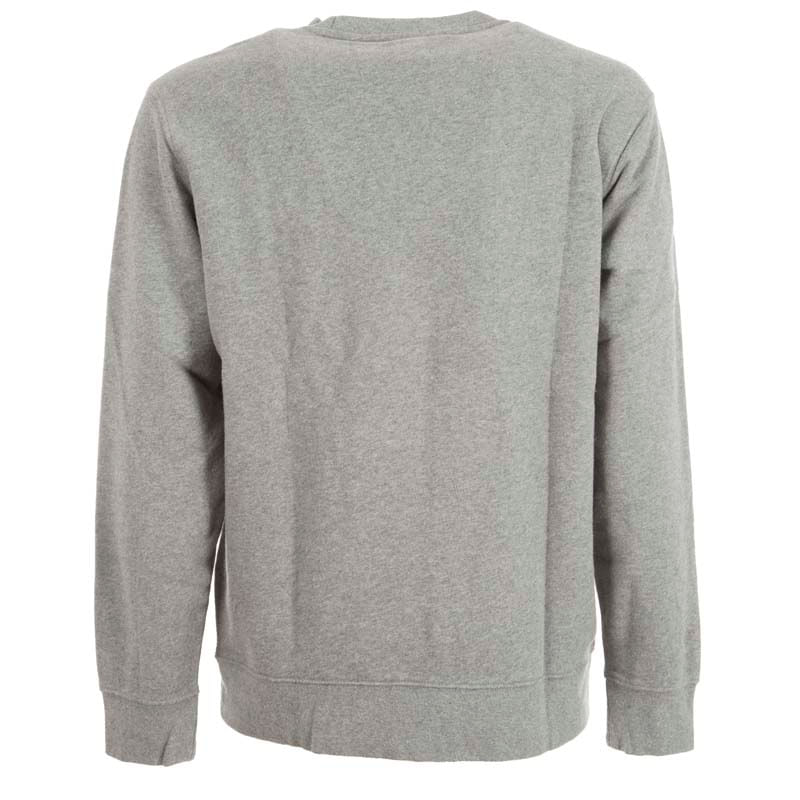 Levi's - Gray crewneck sweatshirt with embroidered logo on Arteni.it