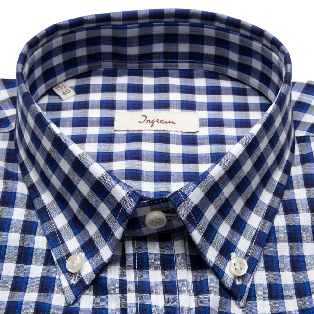 Ingram - No Iron checked cotton shirt on Arteni.it